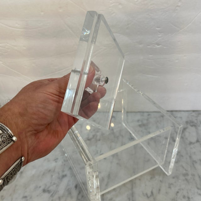 Beveled Acrylic Lidded Box | Chairish