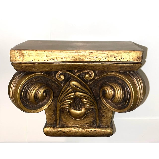 Mid 20th Century Italian Gold Drapery Cornices- Set of 3 | Chairish