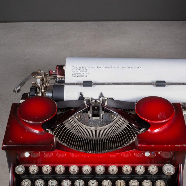 Rare Duotone Red Royal "P" Portable Typewriter C.1931 | Chairish