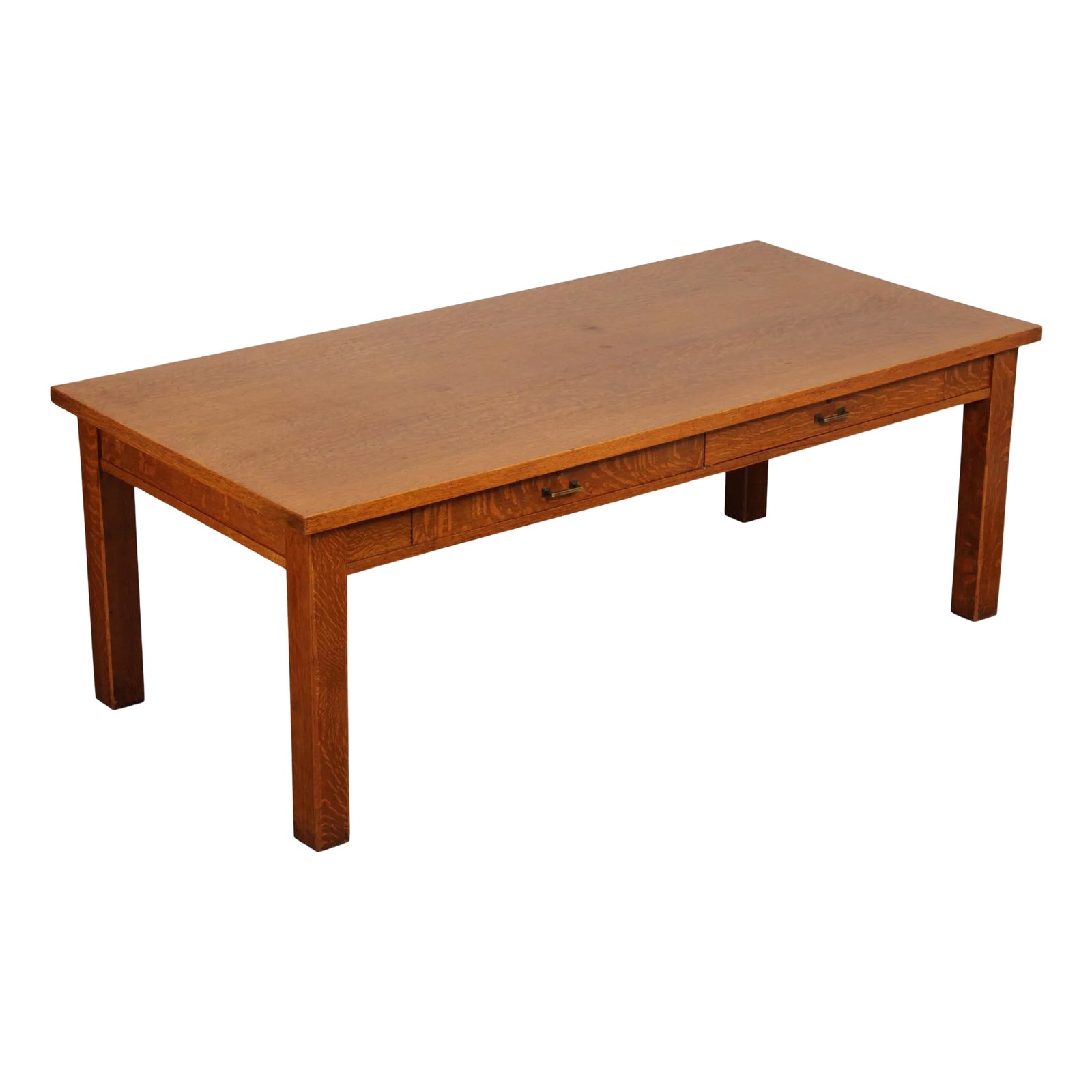 Stow & Davis Antique Mission Oak Dining Library Table | Chairish