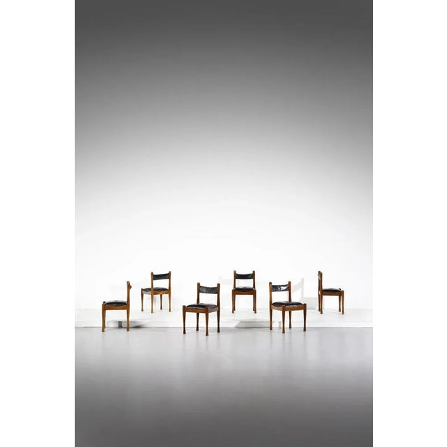 Vintage Italian Model 620 Leather Dining Chairs by Silvio Coppola for ...