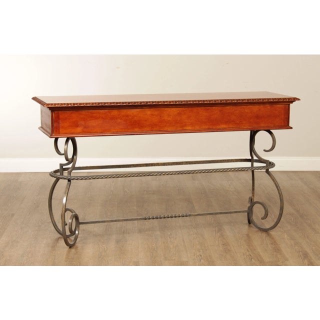 Hickory White Legends II Collection Iron Base 3 Drawer Long Console ...
