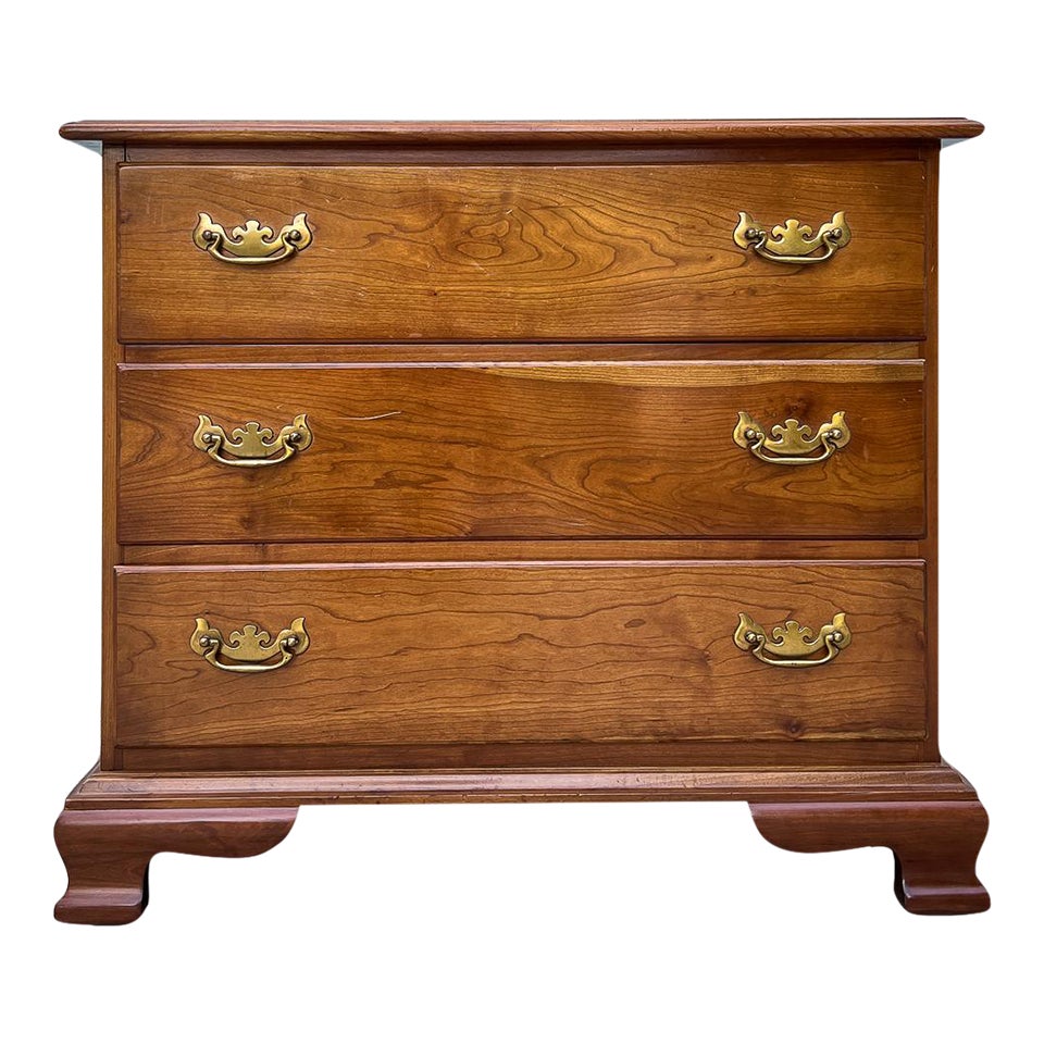 1960s L. & J. G. Leopold Stickley Solid Cherry 3 Drawer Accent Chest ...