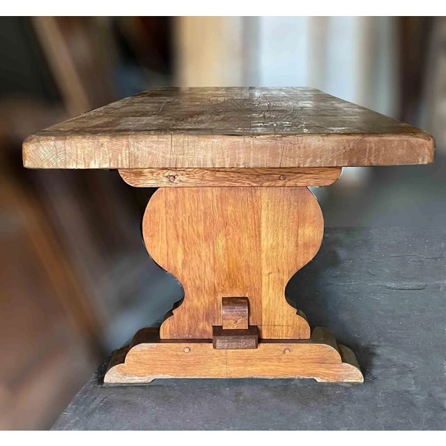 Vintage Rustic Farmhouse Wooden Dining Table | Chairish