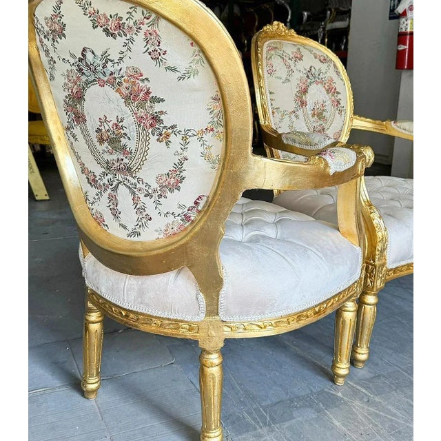 Tufted Chair White French Rococo Style - Set of 2 | Chairish