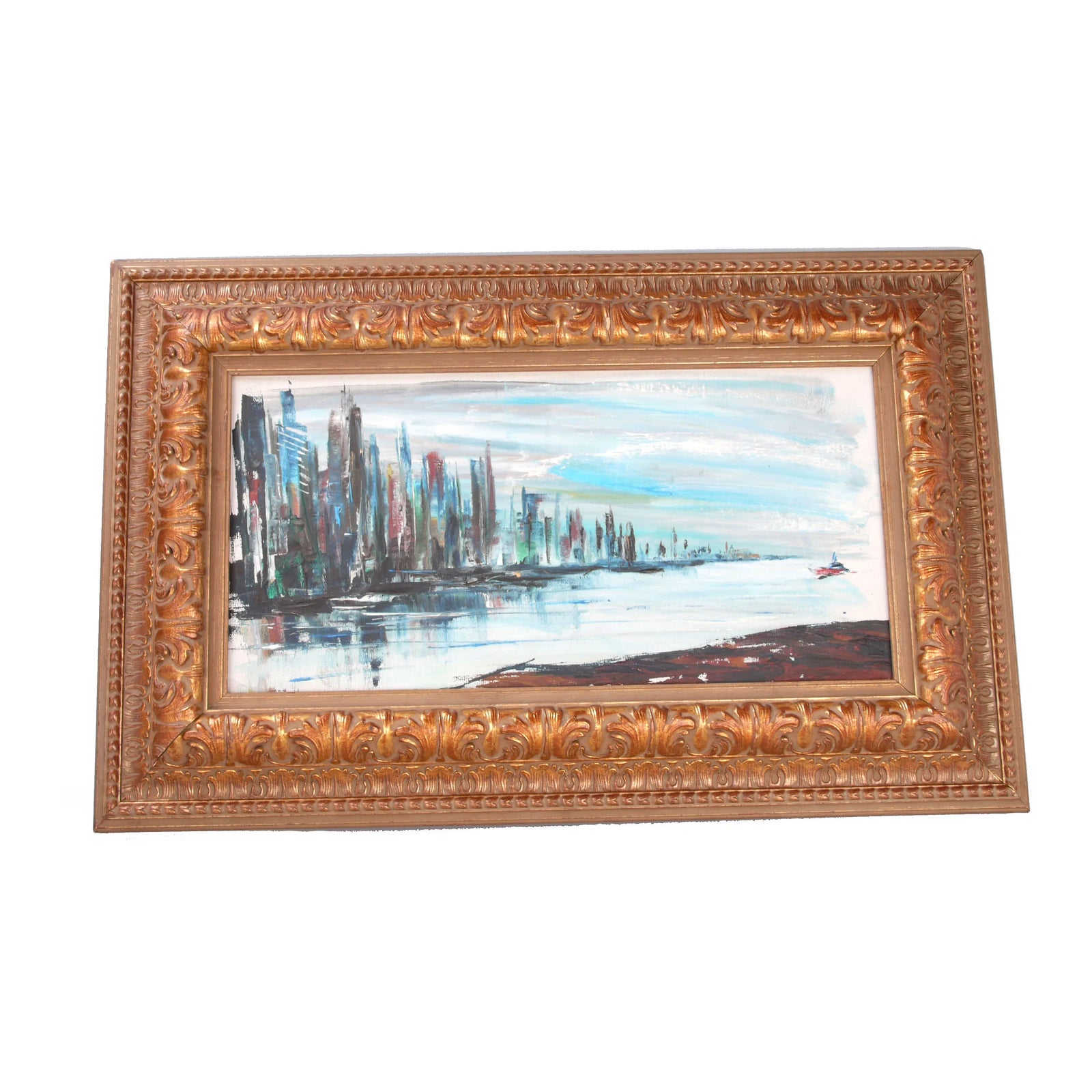 Rod Rodgers Painting, "East Side Skyline" | Chairish