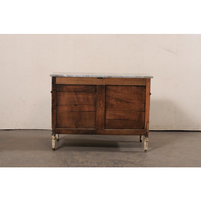 French Neoclassic Period Marble Top Chest | Chairish