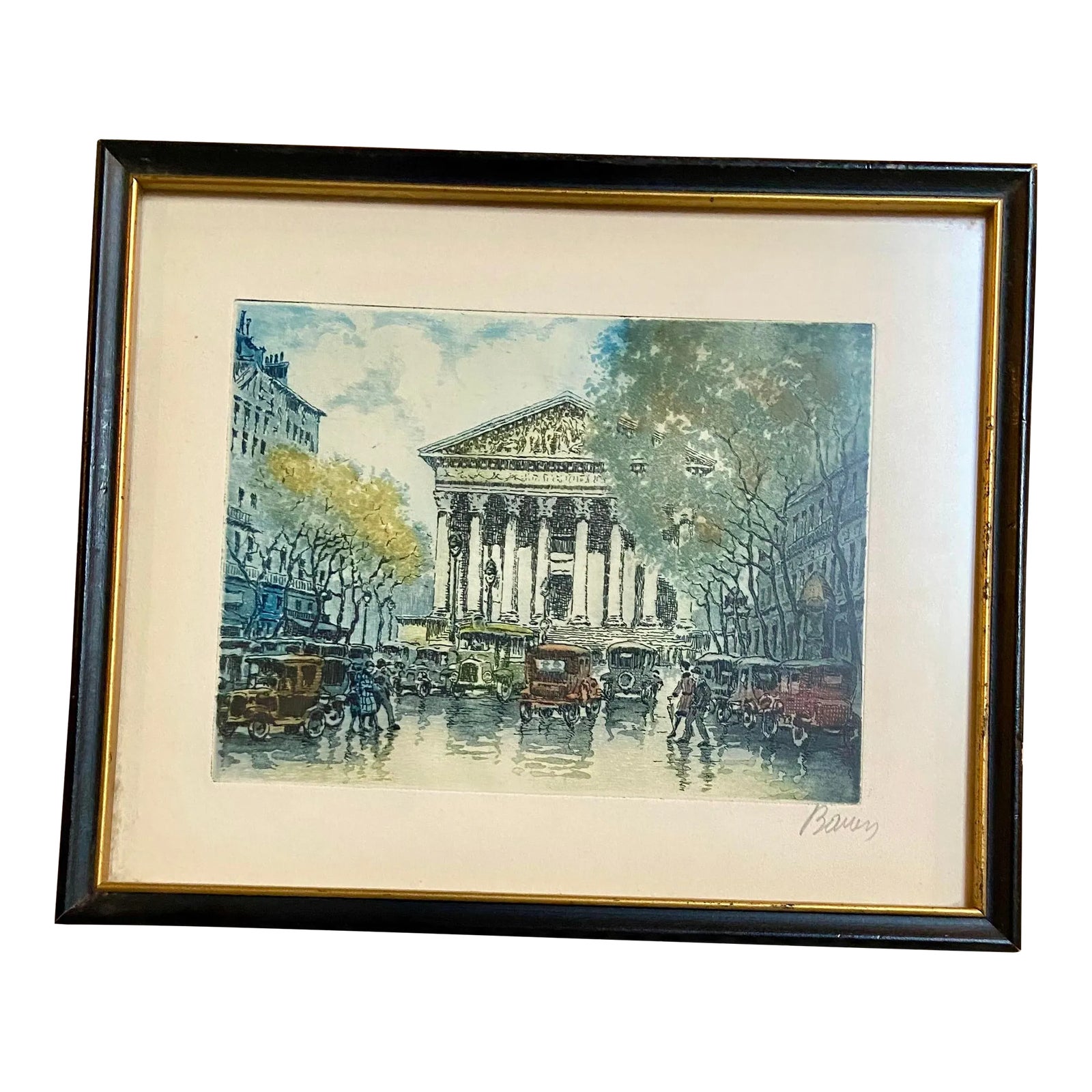Early 20th Century Marcel J. Baron French Hand Colored Impressionist ...