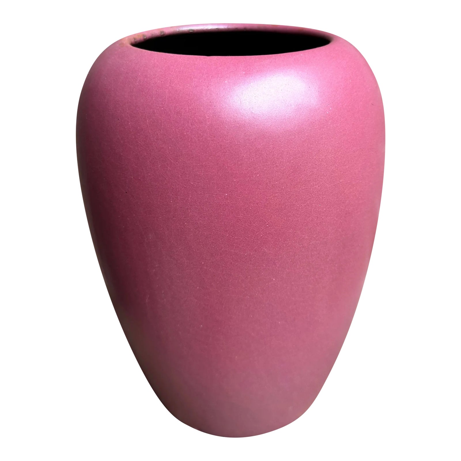 Vintage Arts and Crafts Style Large Matte Burgundy Pottery Vase Scheurich West Germany 509 28 ...