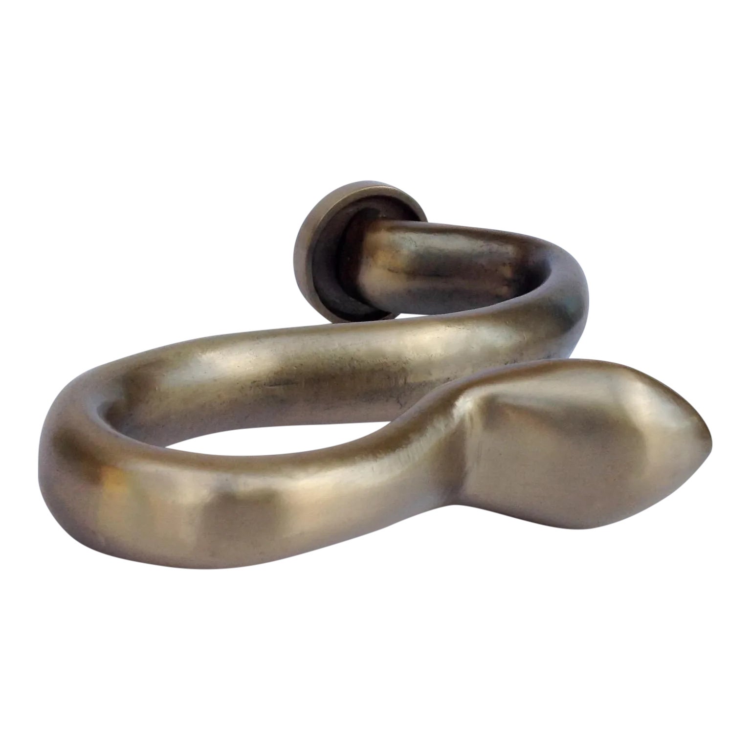 C.1990's German Hand Forged Bronze Serpentine Tieback | Chairish