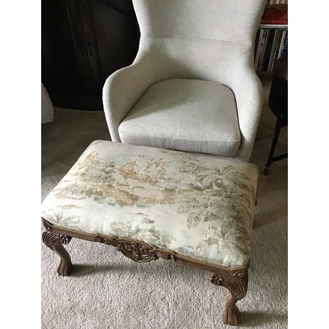 French Louis XV Style Vintage Bench Wood Stool Carved Footstool French ...