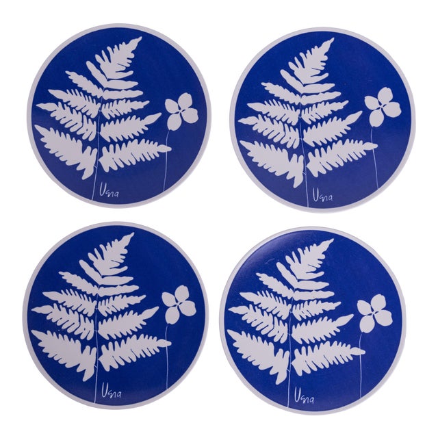 Madcap Cottage Ceramic Botanical Vera Dinner Plates, S/4 | Chairish