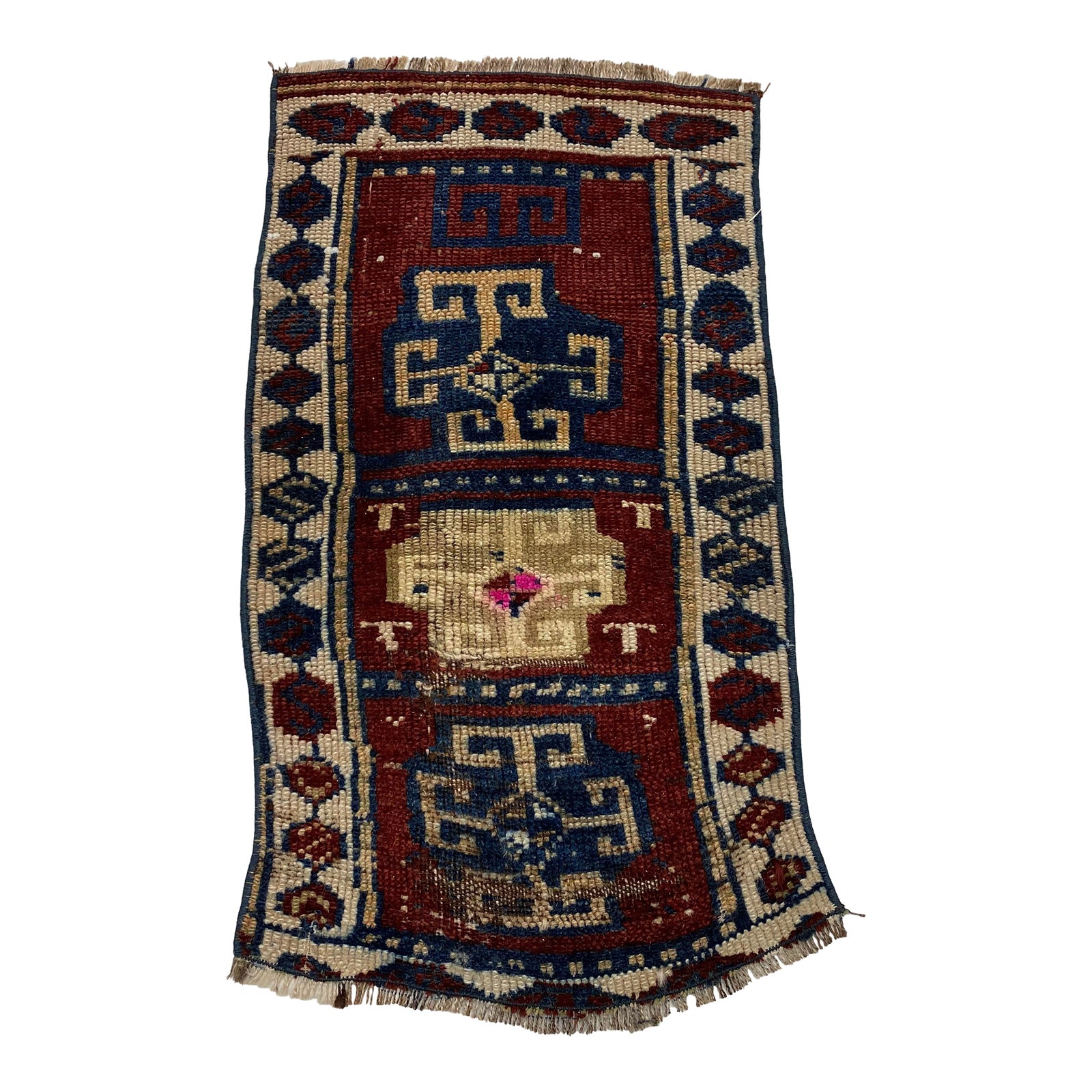 Mid 20th Century Floor Oushak Small Rug | Chairish
