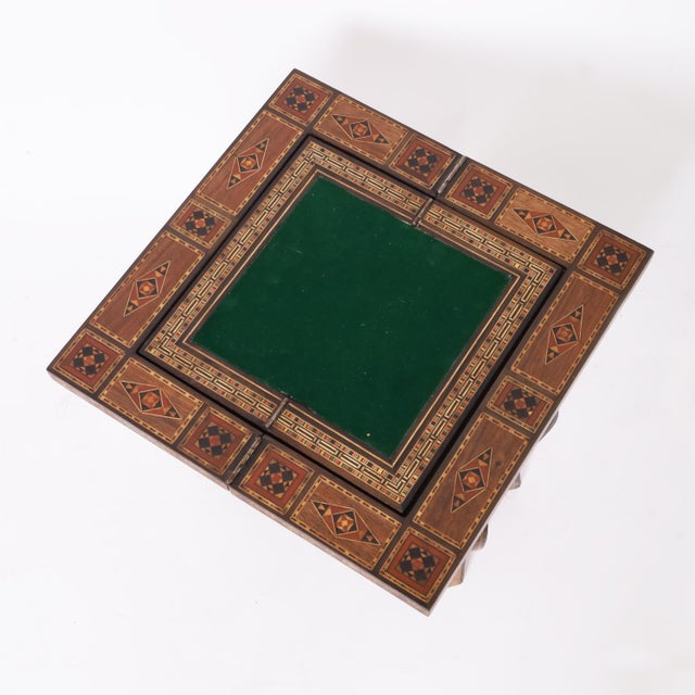 Diminutive Antique Inlaid Moroccan Games Table | Chairish