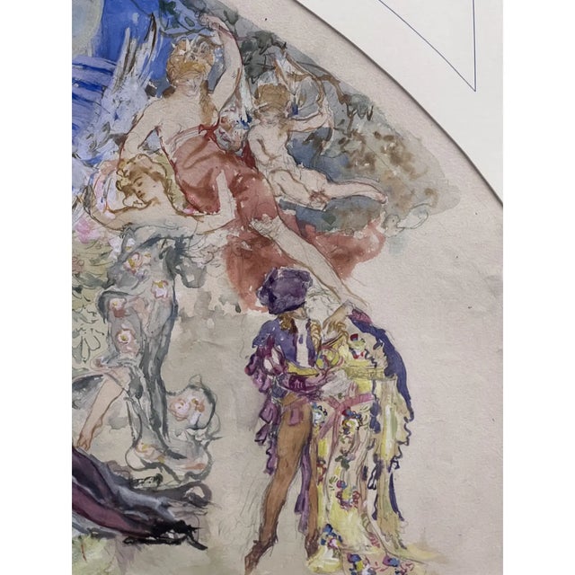 Albert Beck Wenzell's Allegorical Scene, Signed + Framed | Chairish