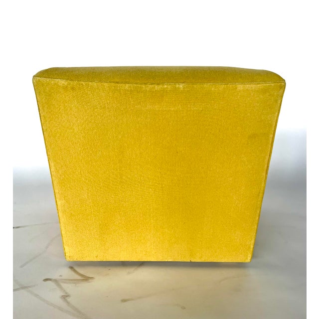 1980s Vintage Upholstered Yellow Club Chair | Chairish