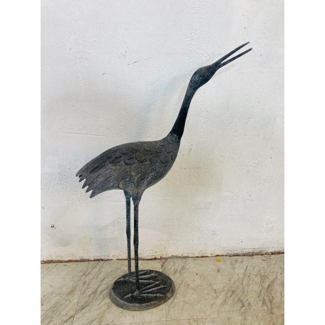 Vintage Coastal Garden Egret | Chairish