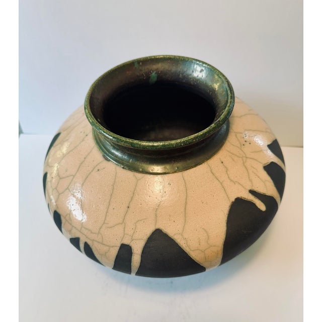 1980s Raku Pottery Vase | Chairish