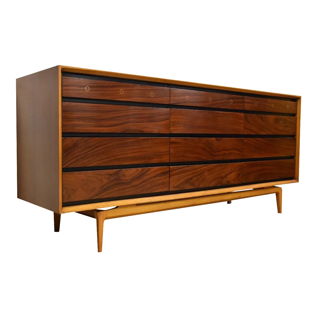 De Coene Freres Rosewood and Walnut Dresser | Chairish