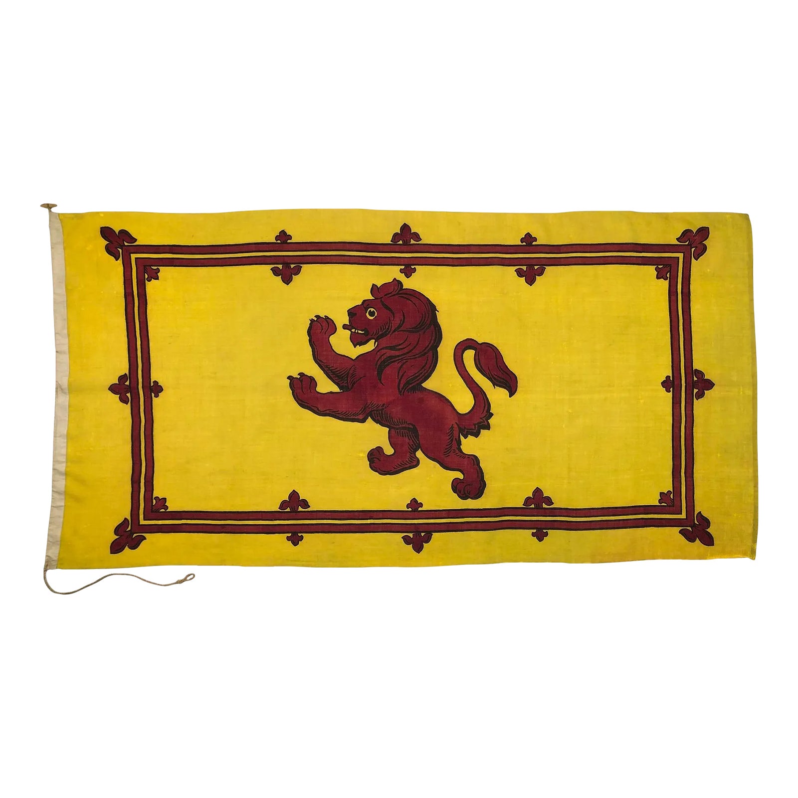Large Vintage Royal Banner of Scotland, Lion Rampant | Chairish