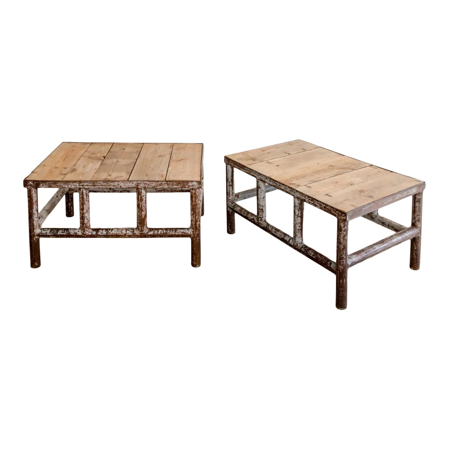 Factory Palette Tables - a Pair | Chairish
