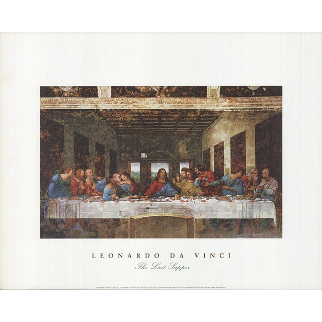 1998 Leonardo Da Vinci 'The Last Supper' Renaissance Neutral Offset Lithograph | Chairish