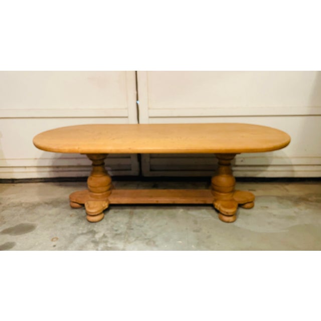Antique English Oak Oblong Dining Table | Chairish