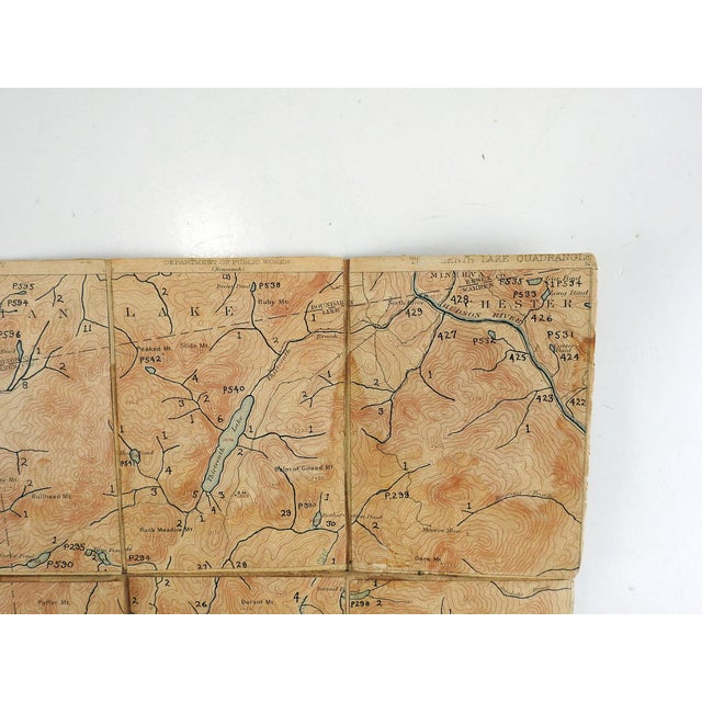 13th Lake New York 1897 Us Geological Survey Folding Map | Chairish