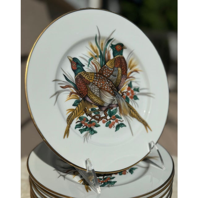 Vintage Fitz and Floyd Pheasant Accent Plates - Set of 8 | Chairish