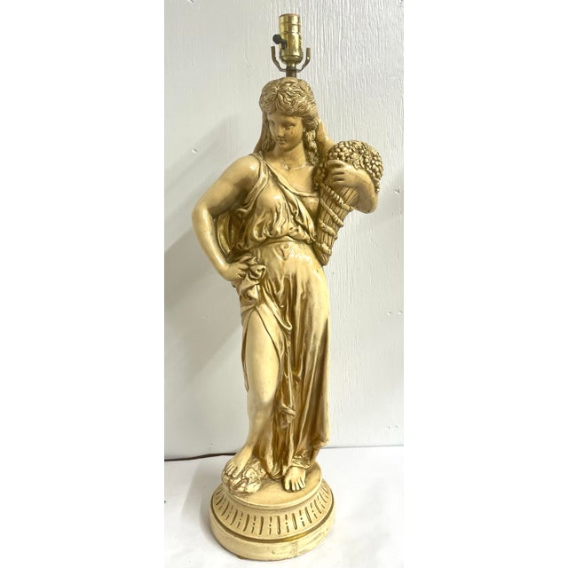 Fabulous Figural Greek Goddess Lamp | Chairish