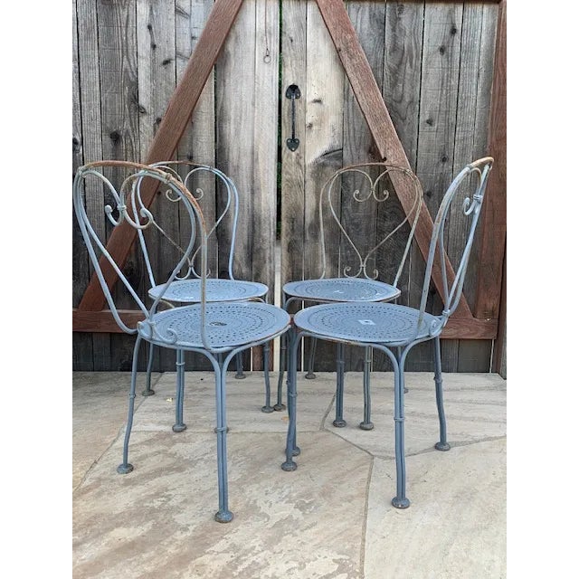 Mid 20th Century Russell Woodard French Parisienne Wrought Iron Cafe ...