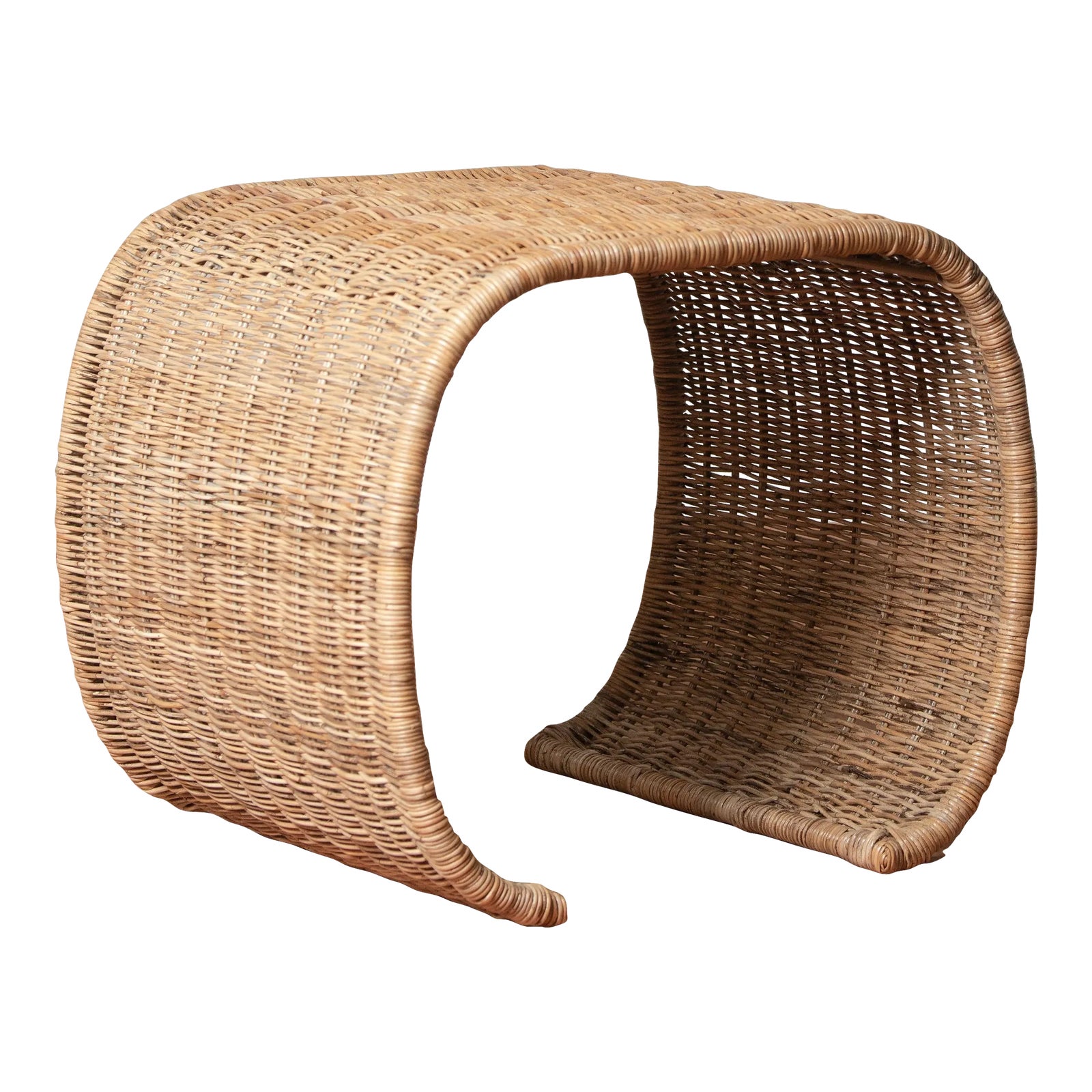 Healdsburg Wicker Side Table | Chairish