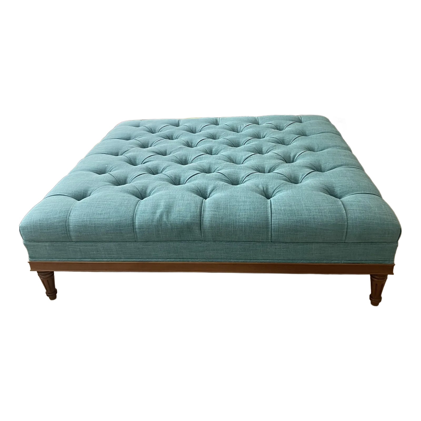 Custom Ottoman With Kravet Fabric | Chairish