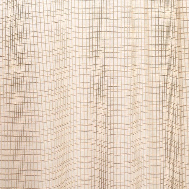Schumacher x Patterson Flynn Payton Linen Sheer Grid Fabric In Natural ...