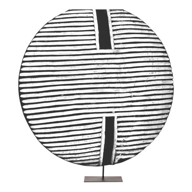 Late 20th Century African XL Tribal Shield Wall Sculpture | Chairish