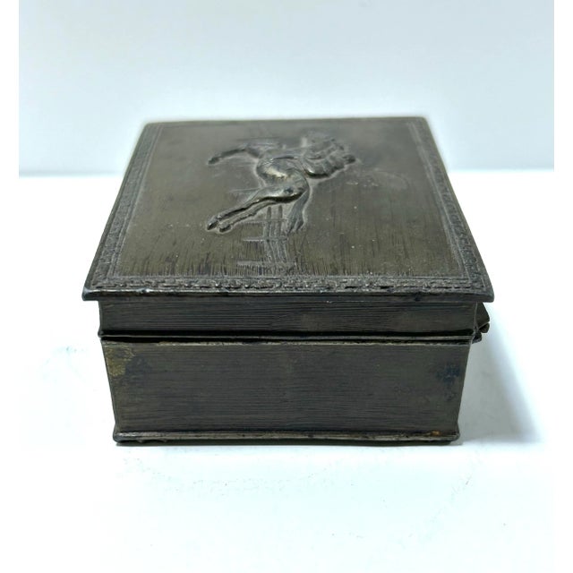 1960s Vintage Jockey Equestrian Metal Snuff Box | Chairish