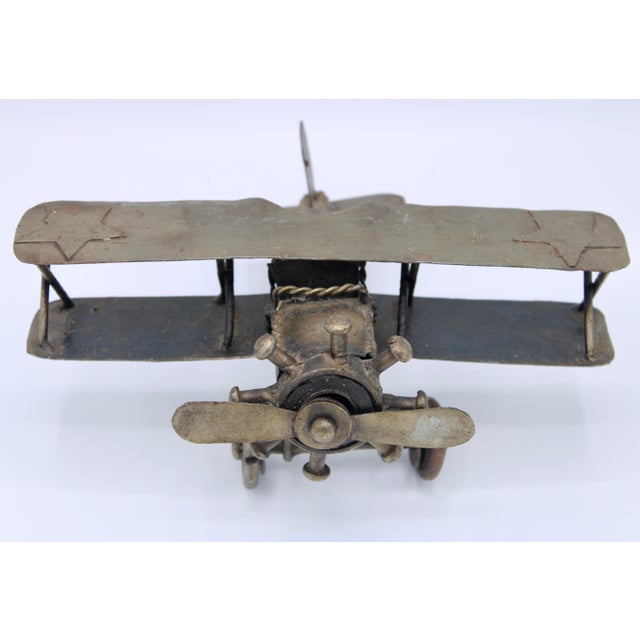 Vintage Brass Airplane Model | Chairish