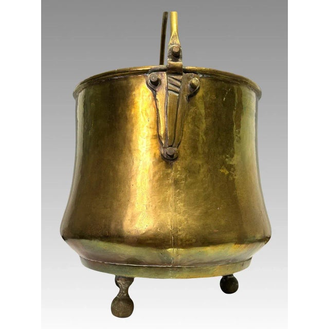 Antique English Handmade Traditional Brass Cauldron With Ball Feet ...