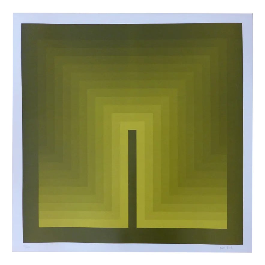 Jim Bird, Tribute to Vasarely 5, 1972, Photolithograph on Paper | Chairish
