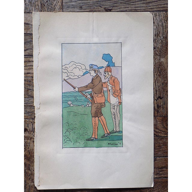 Antique Signed Hand Colored 19th Century Scottish Sporting Etchings ...