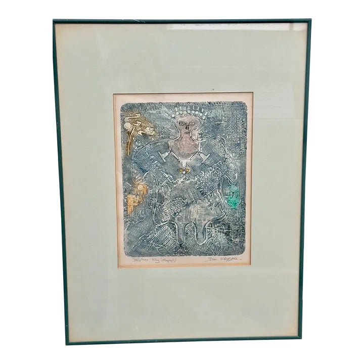 Late 20th Century Dan Kryger Color Lithograph "King" | Chairish
