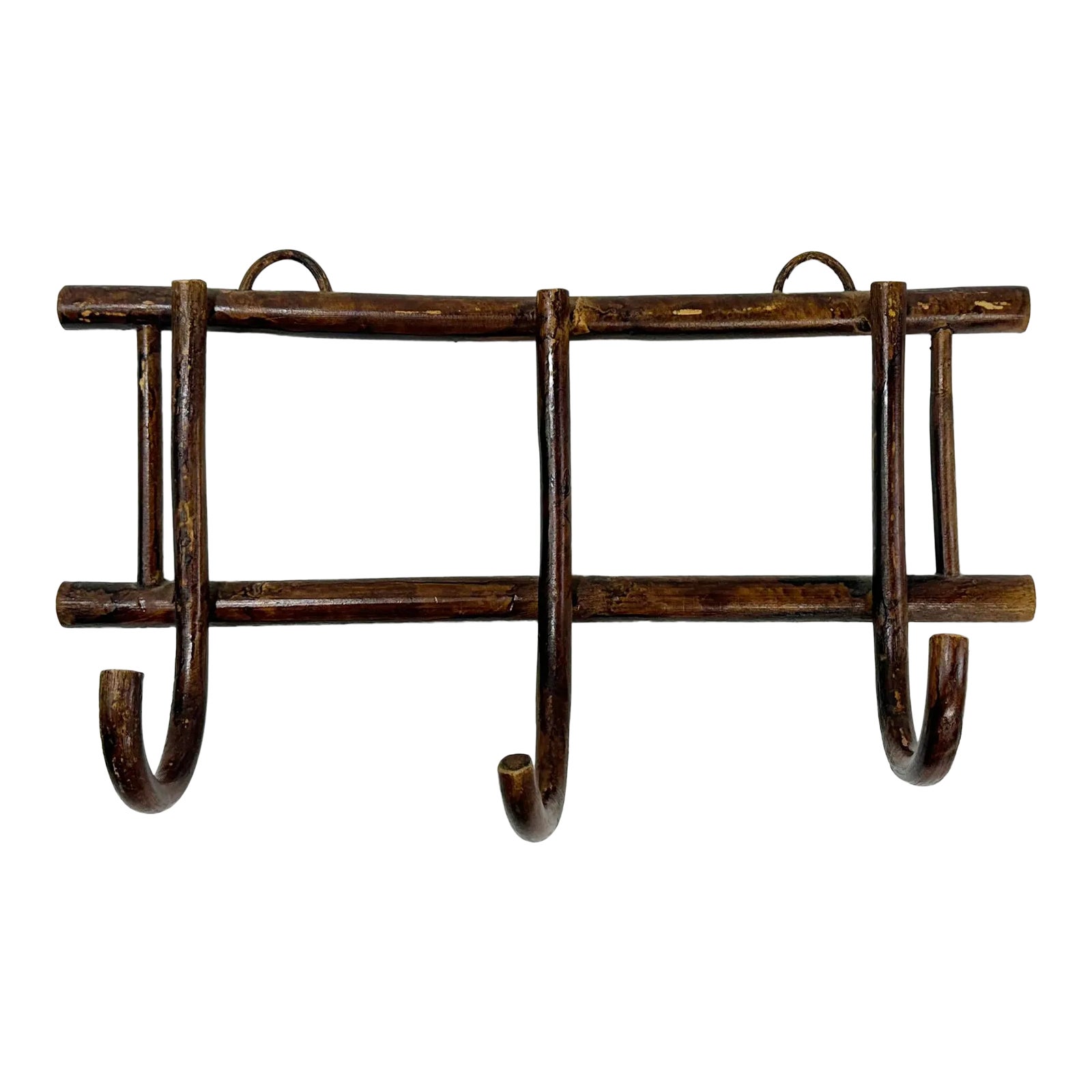 Vintage Bentwood Three Loop Wall Hook | Chairish