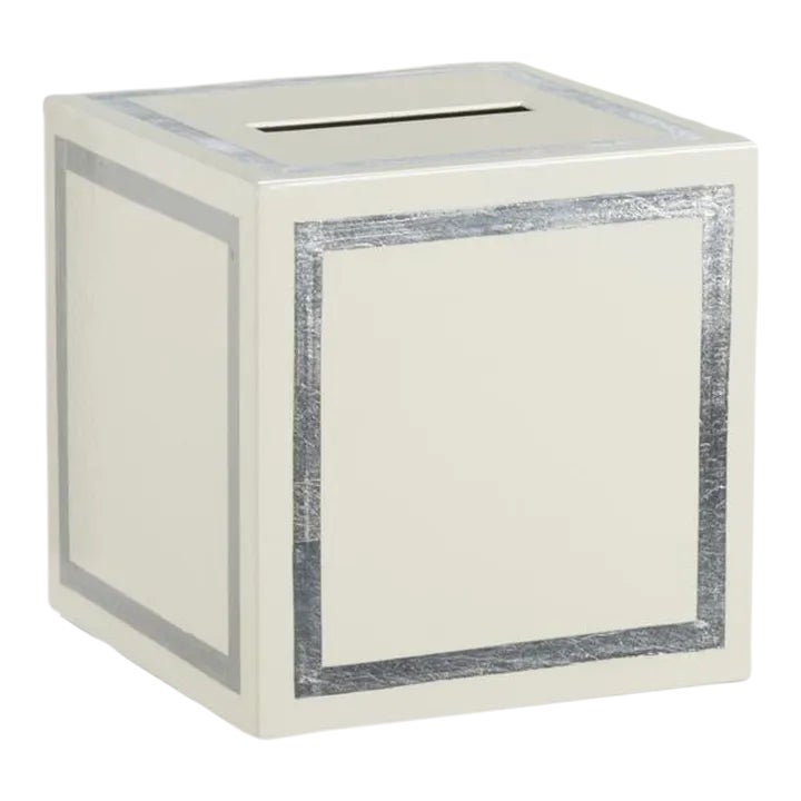 Chelsea House Ibiza Tissue Box in Silver | Chairish