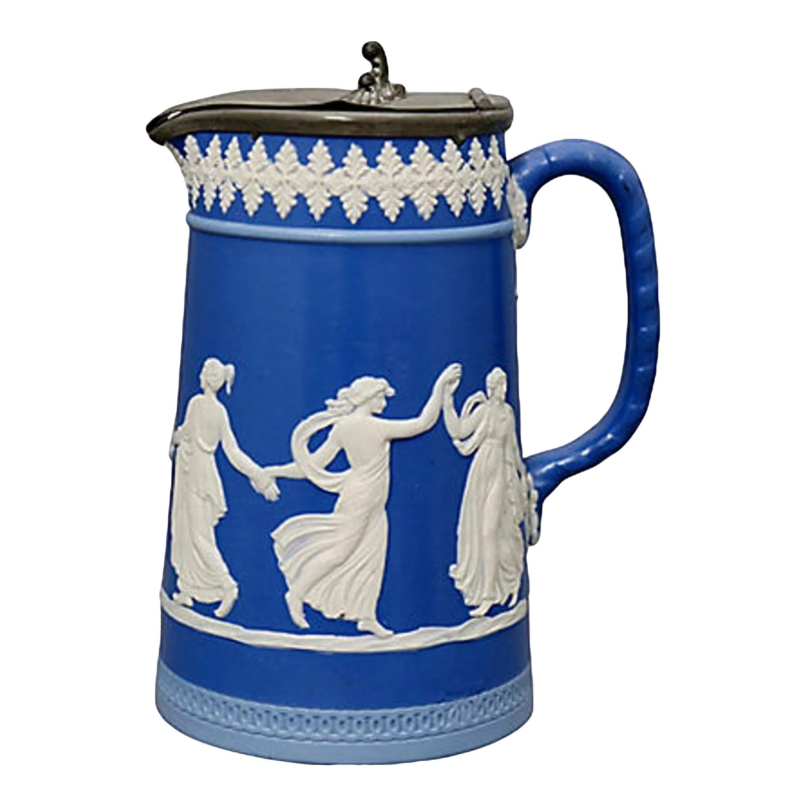 19Th-C Dudson Dancing Hours Pitcher | Chairish