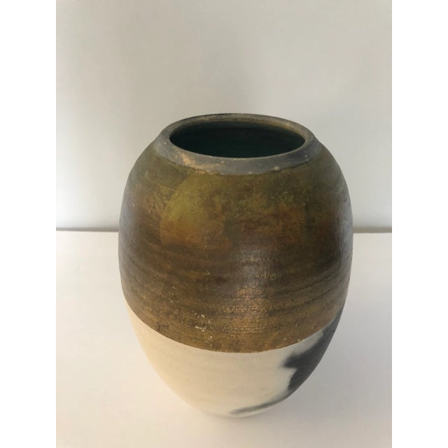 Artist Signed Southwestern Ceramic Raku Vase by Micheal Weinberg | Chairish