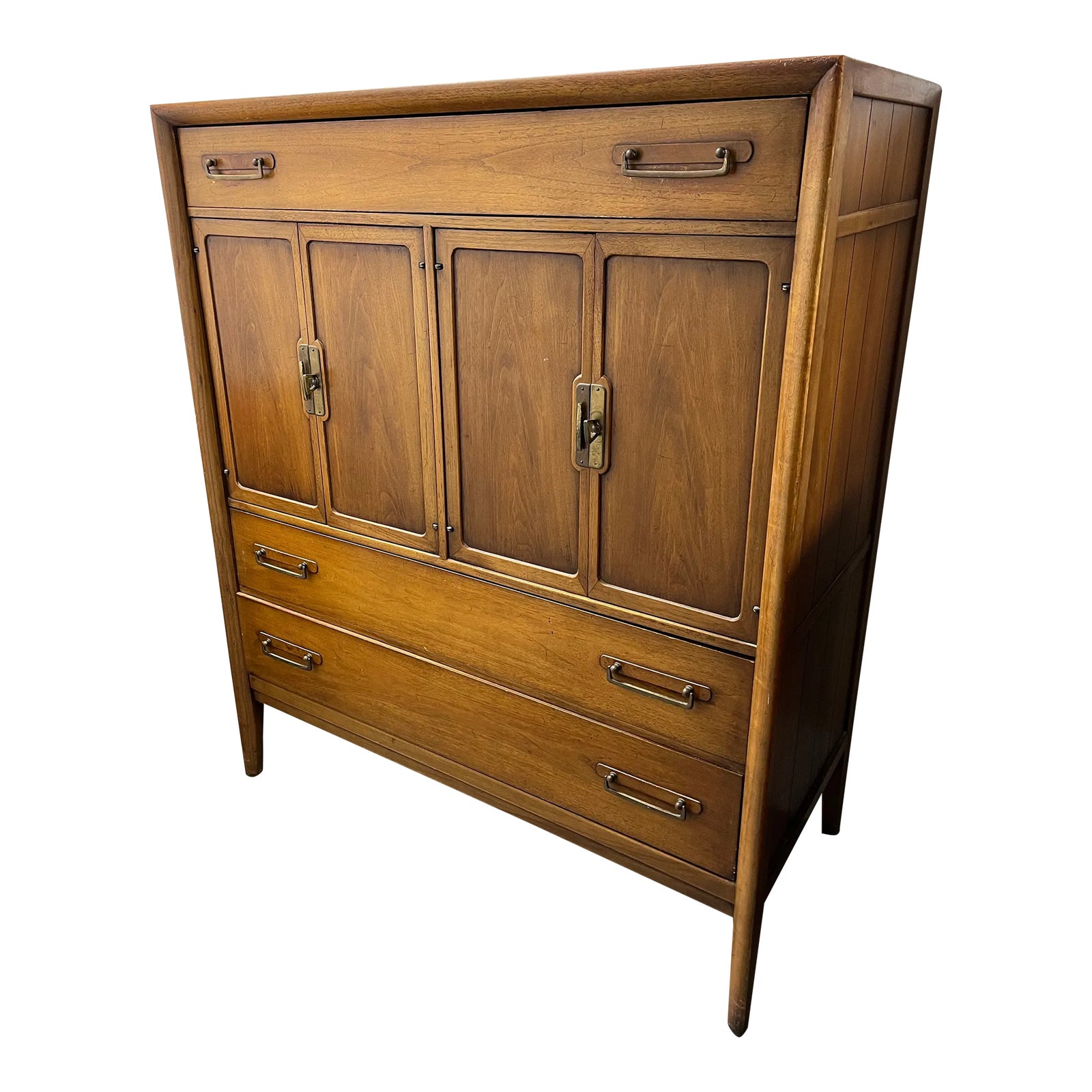 Drexel Meridian Gentleman's Chest Highboy Dresser | Chairish