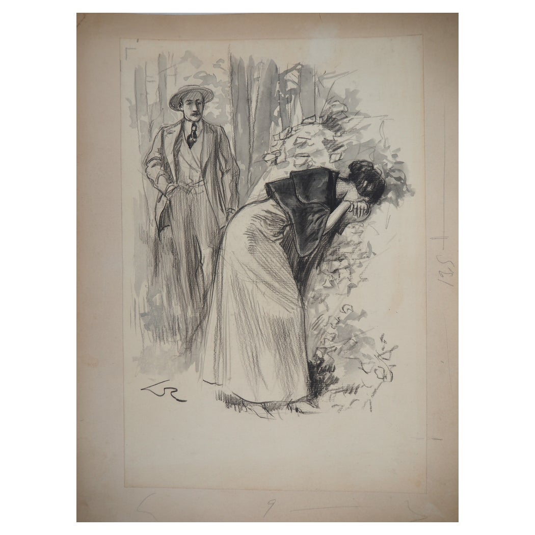 Alméry Lobel-Riche, Consolation, 1920s, Original Drawing | Chairish