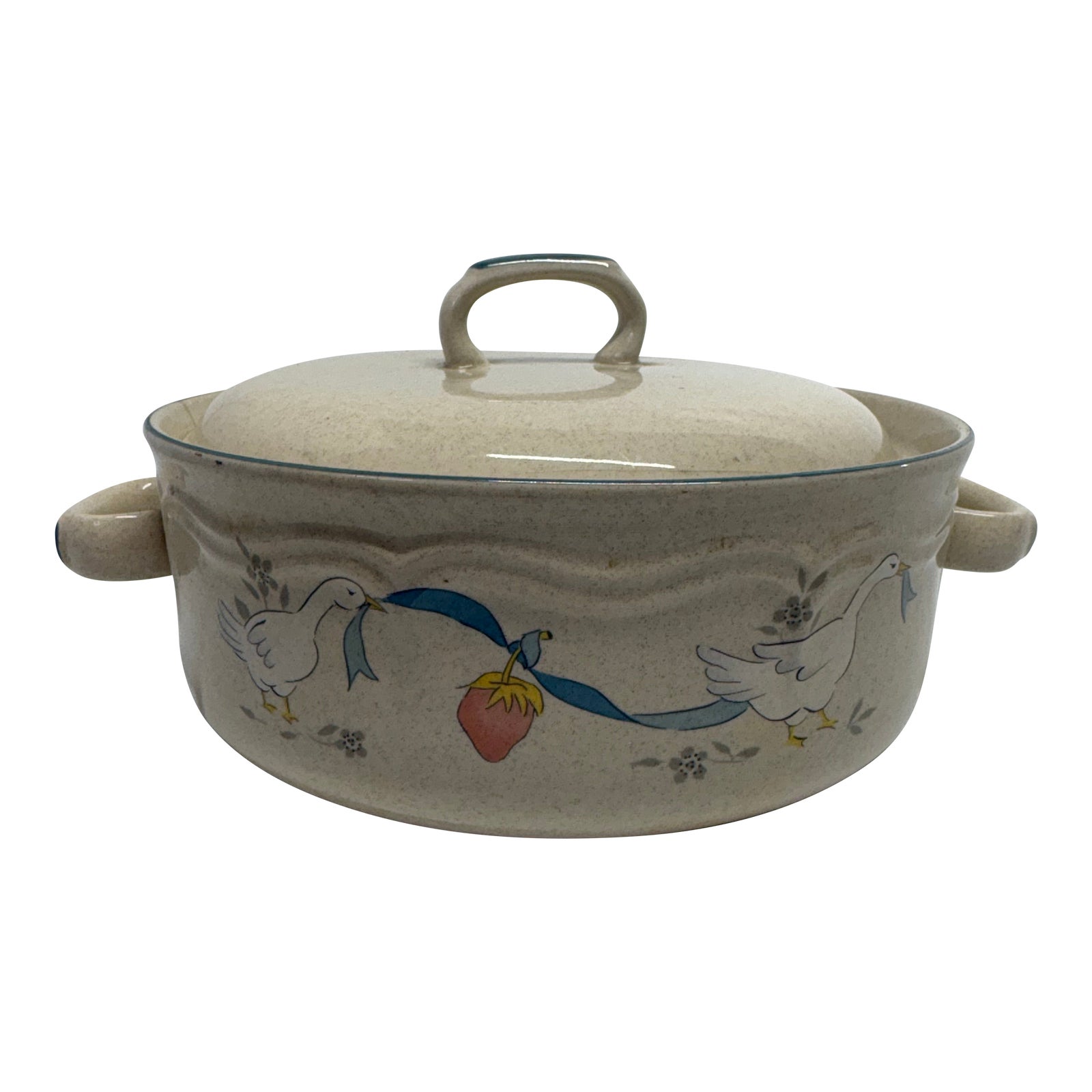 1980s Marmalade Goose Casserole Dish Strawberry Print Cottagecore ...