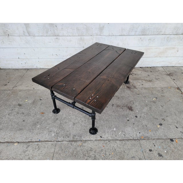 Rustic Industrial Coffee Table | Chairish