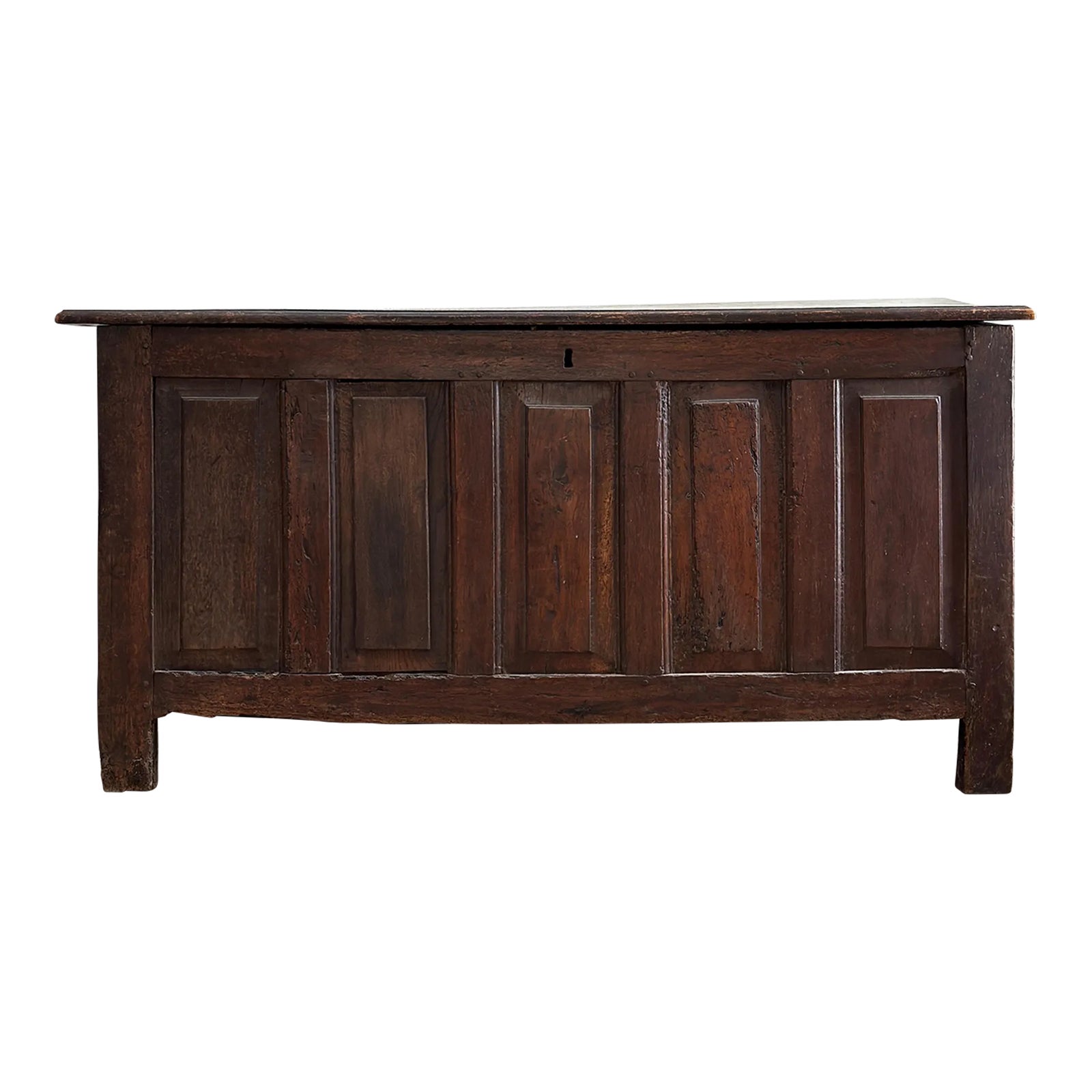Large Antique English Trunk (1780) | Chairish